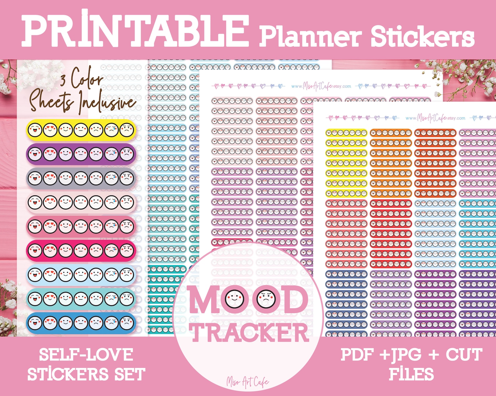 Mood Tracker Printable Planner Stickers Student Planner - Etsy