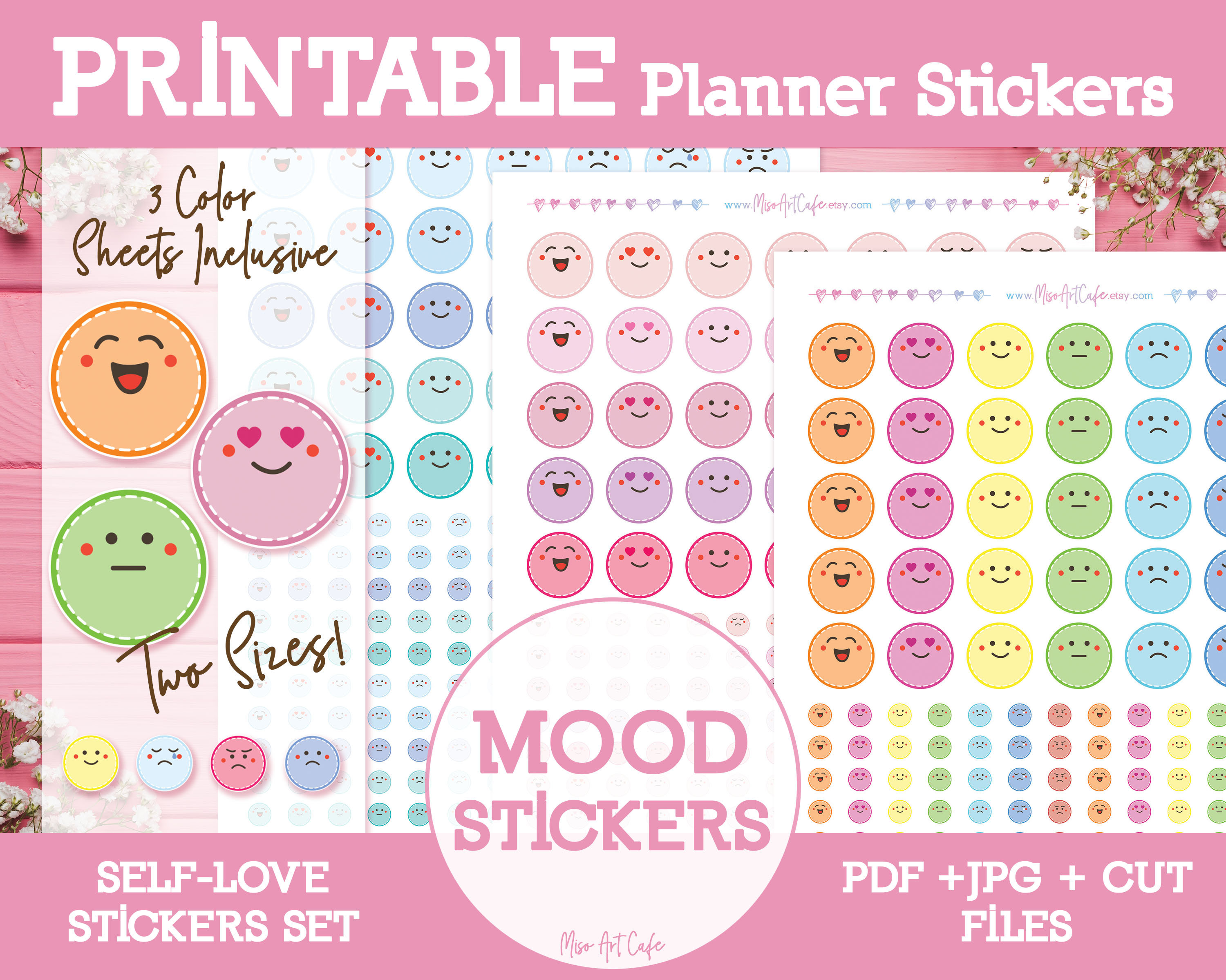 Mood Stickers Printable Planner Stickers Student Planner - Etsy Australia