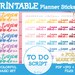 To Do Printable Script Lettering Planner Stickers Instant - Etsy