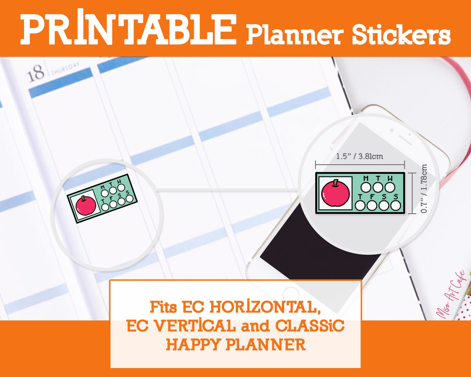 Habit Tracker B Printable Planner Stickers Instant Download Weekly ...