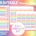 Rainbow 2-in-1 Checklist Printable Planner Stickers Daily Planner ...