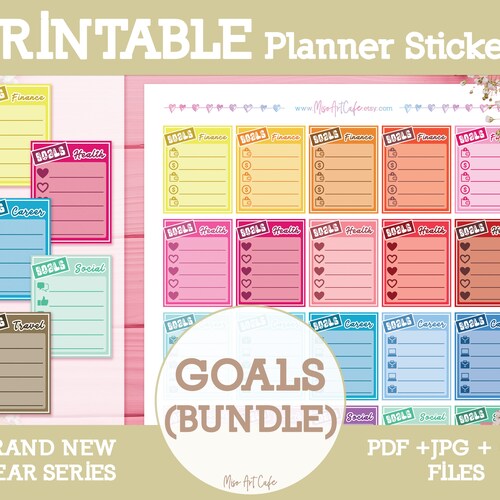 To Do List Planner Printable Rainbow Functional Stickers - Etsy