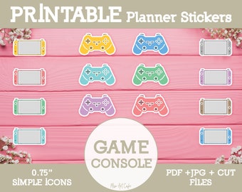 Game Console Printable Planner Stickers Icon Stickers for Weekly ...