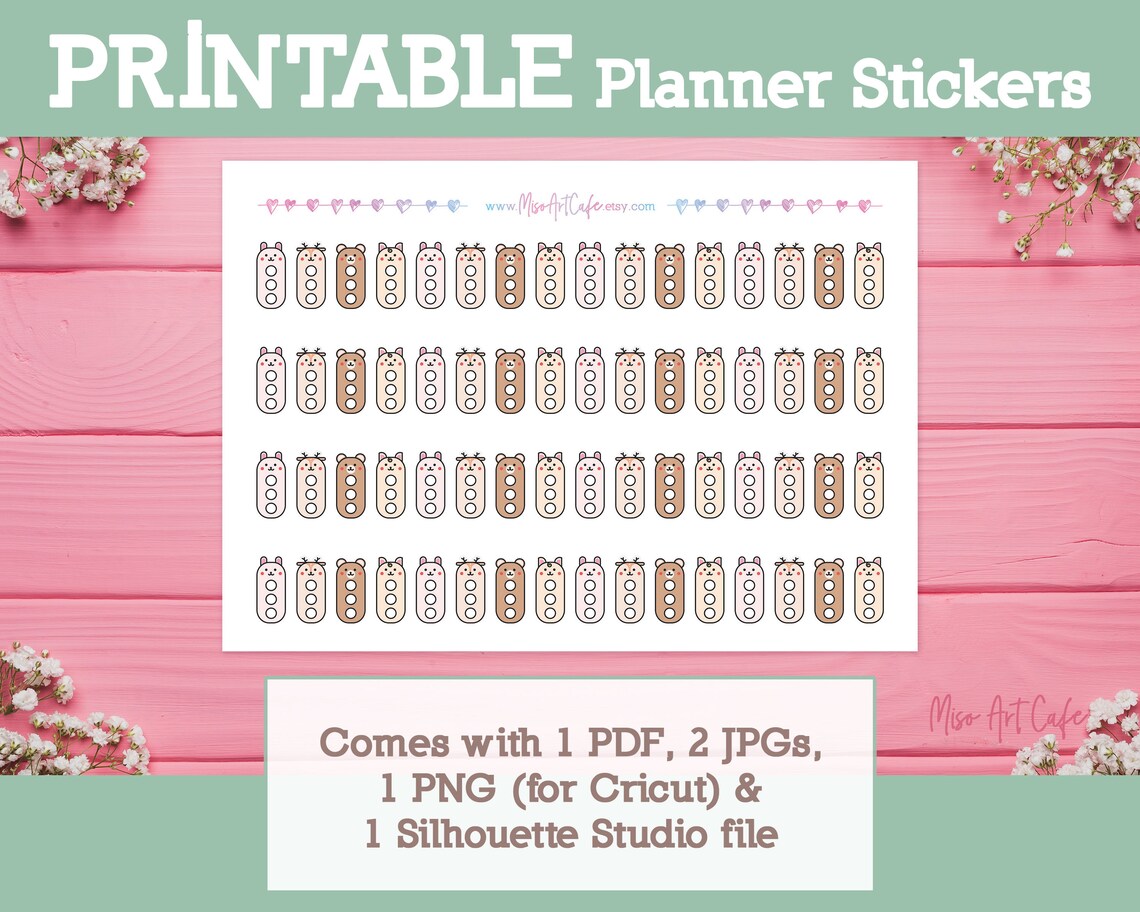 Forest Friends Mini Checklist Kawaii Printable Planner | Etsy