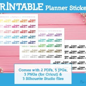 To Do Printable Script Lettering Planner Stickers Instant - Etsy