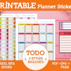To Do List Printable Planner Stickers Instant Download - Etsy