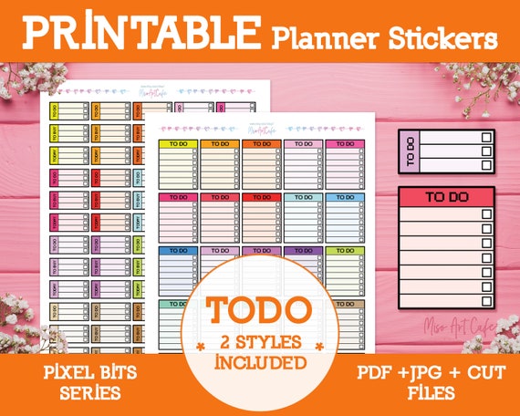 To Do List Printable Planner Stickers Instant Download | Etsy