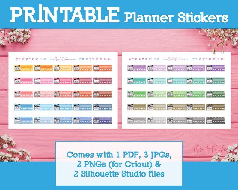 Movie Rating Printable Functional Planner Stickers Instant | Etsy