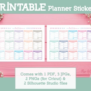Weekly Expense Tracker Printable Planner Stickers Instant Download ...