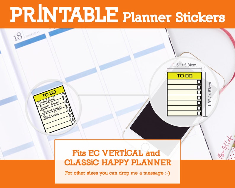 To Do List Printable Planner Stickers Instant Download | Etsy