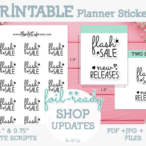 Planner Icons Printable Functional Planner Stickers Instant | Etsy