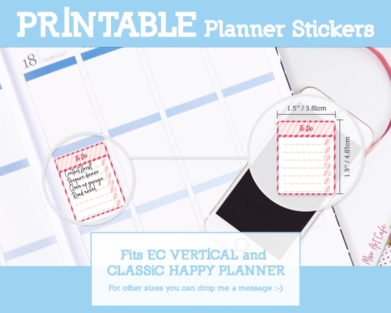 To Do List Planner Printable Cute Functional Stickers Daily | Etsy