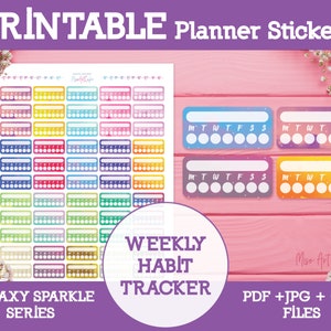 Habit Tracker Printable Planner Stickers Instant Download - Etsy