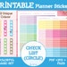 Circle Checklist Printable Planner Stickers Daily Planner | Etsy