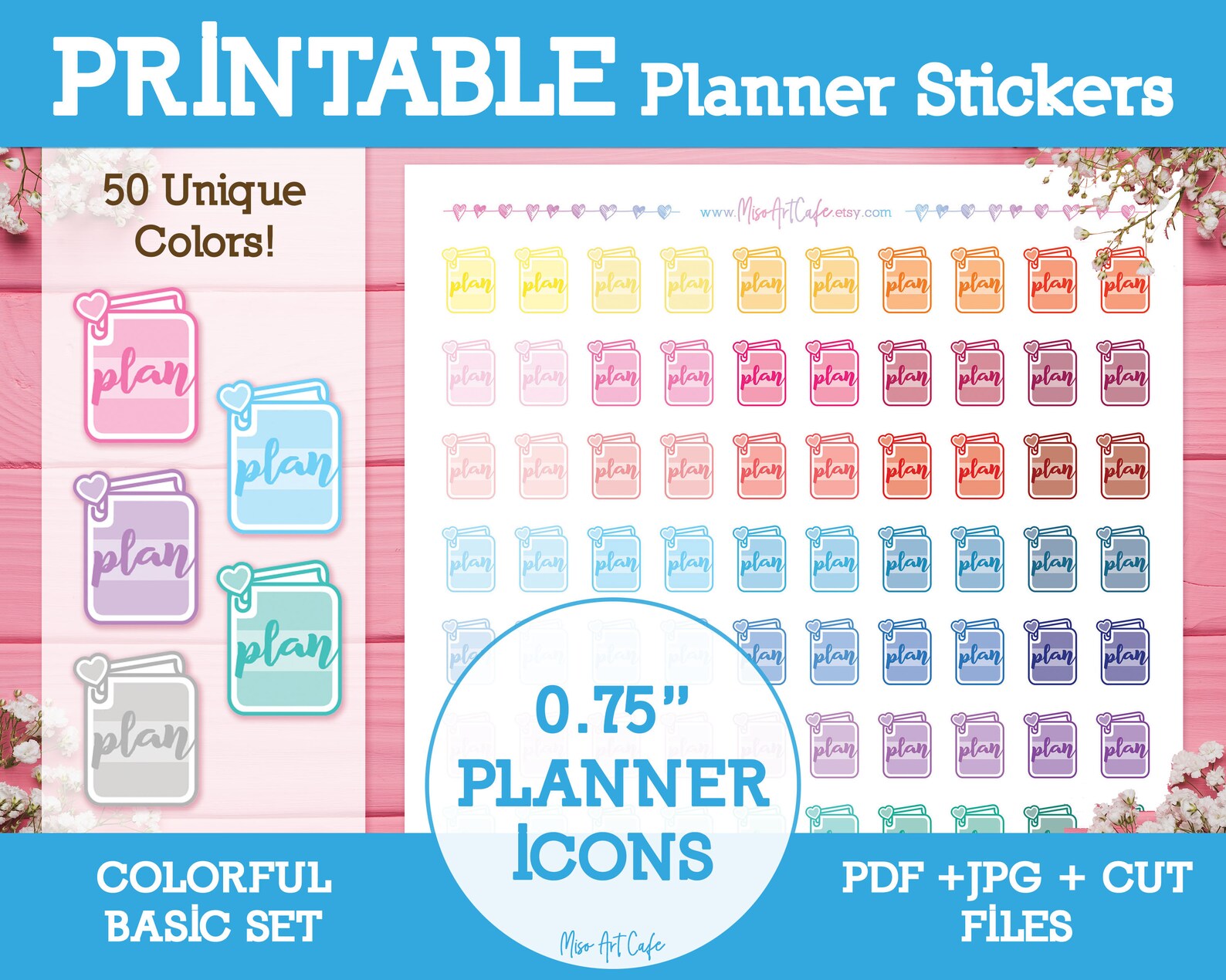 Planner Icons Printable Functional Planner Stickers Instant | Etsy