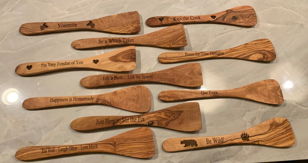 Wooden Spatulas, Laser Burned Kitchen Spatula, Holiday Gift, Funny ...