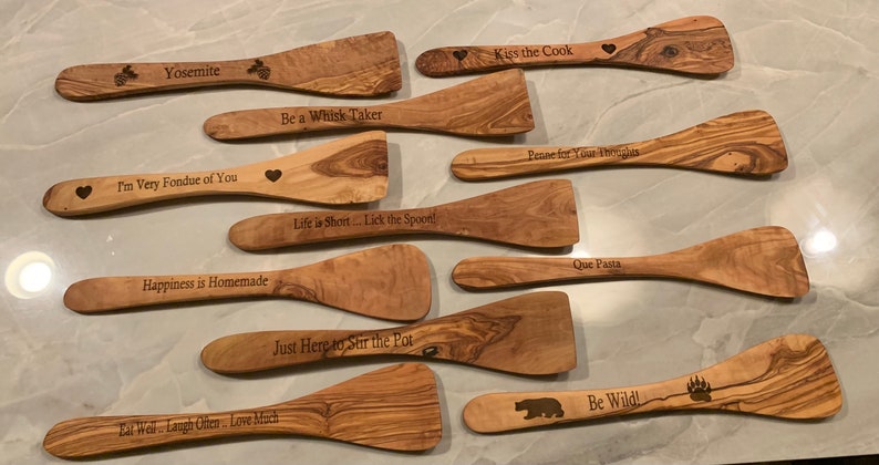 Wooden Spatulas, Laser Burned Kitchen Spatula, Holiday Gift, Funny ...