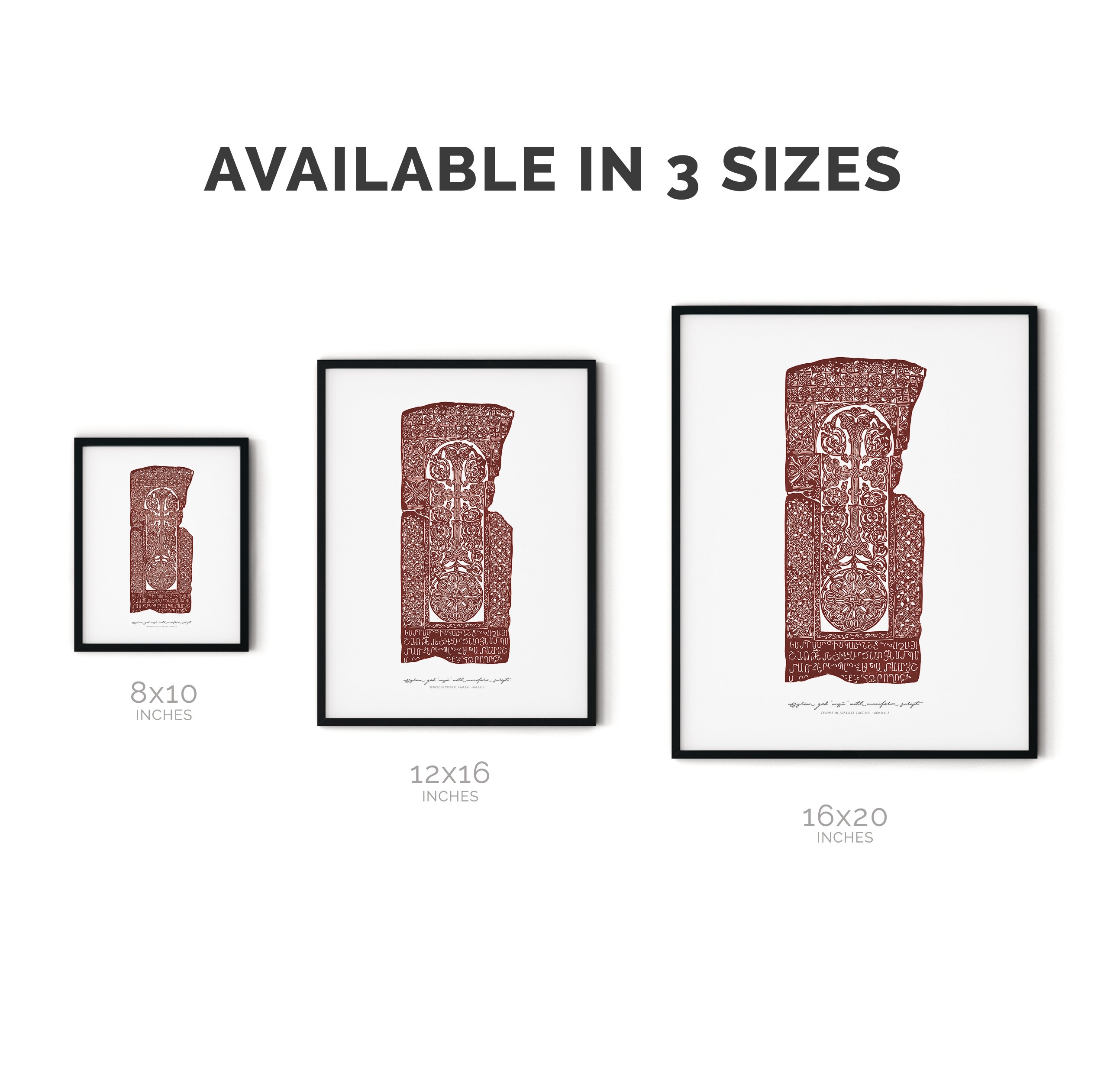 Armenian Khachkar Archival Art Print Original Linocut Relief - Etsy