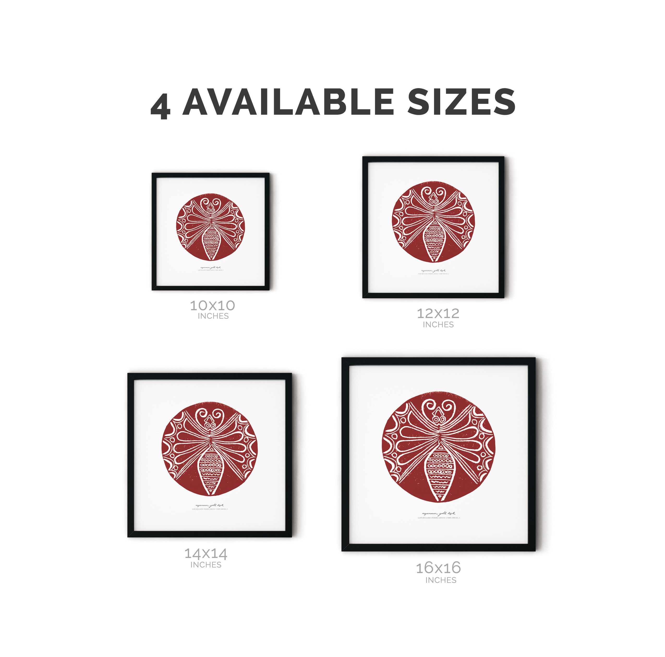 Ancient Greek Mycenaean Bee/butterfly Archival Art Print | Etsy