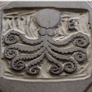 Ancient Greek Octopus Coin Archival Art Print, Original Linocut Art ...