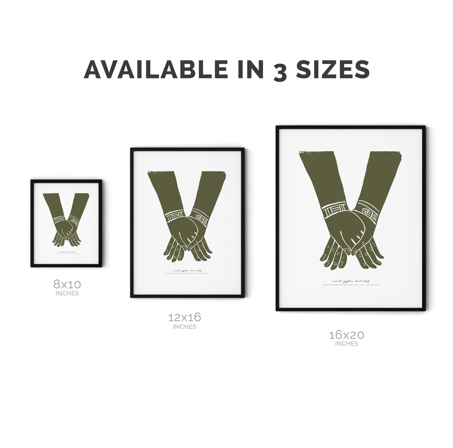 Ancient Egyptian Hand Relief Archival Art Print Original Bas | Etsy