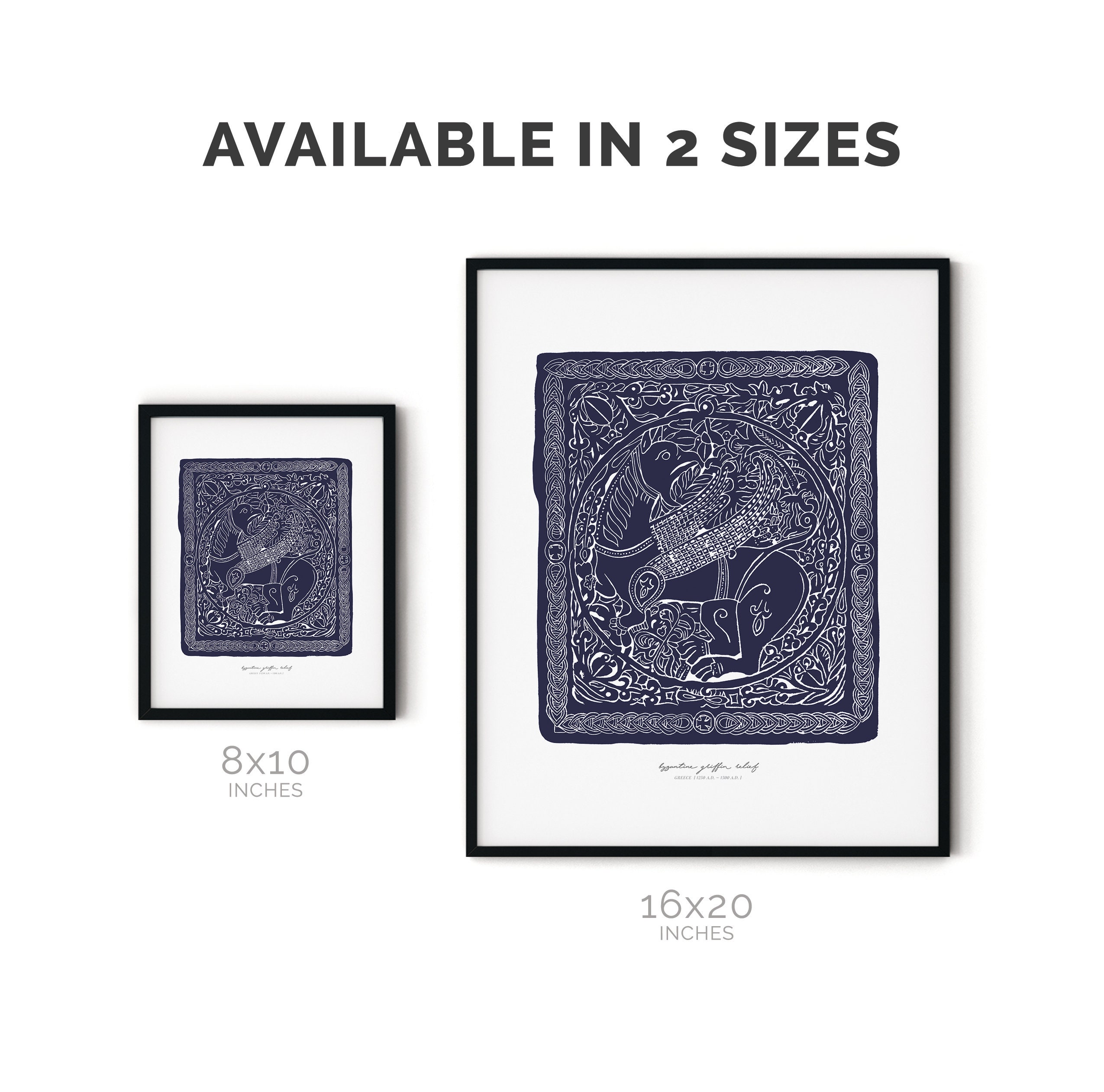 Ancient Greek Byzantine Griffin Relief Archival Art Print | Etsy