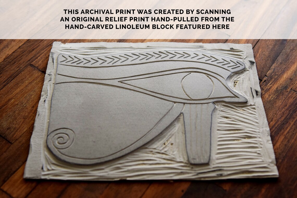 Ancient Egyptian Eye of Horus Archival Art Print | Etsy