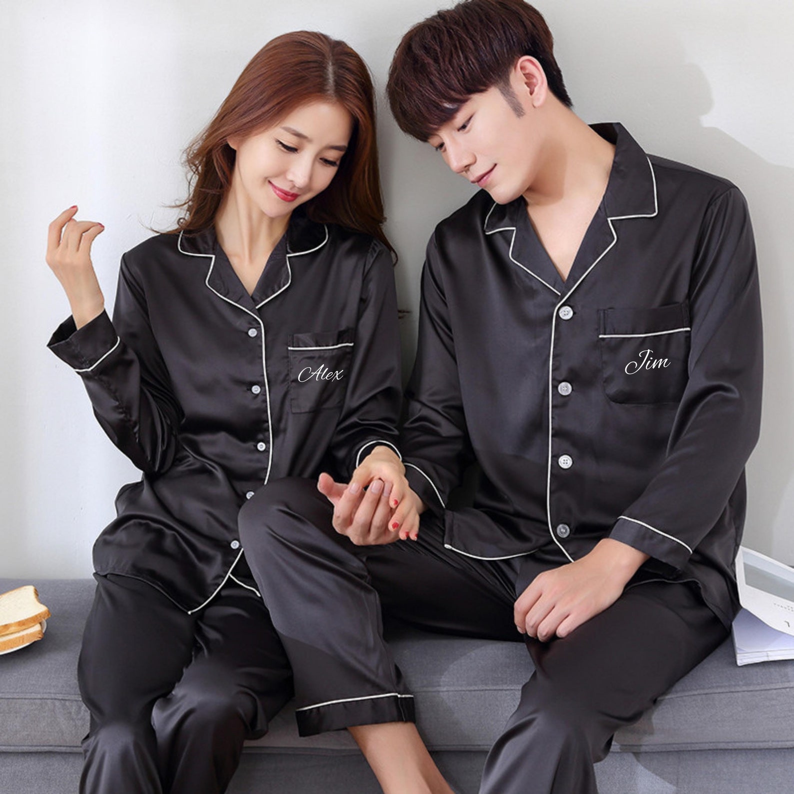 Couple Pajamas Honeymoon Gift Customized Matching Pajamas - Etsy
