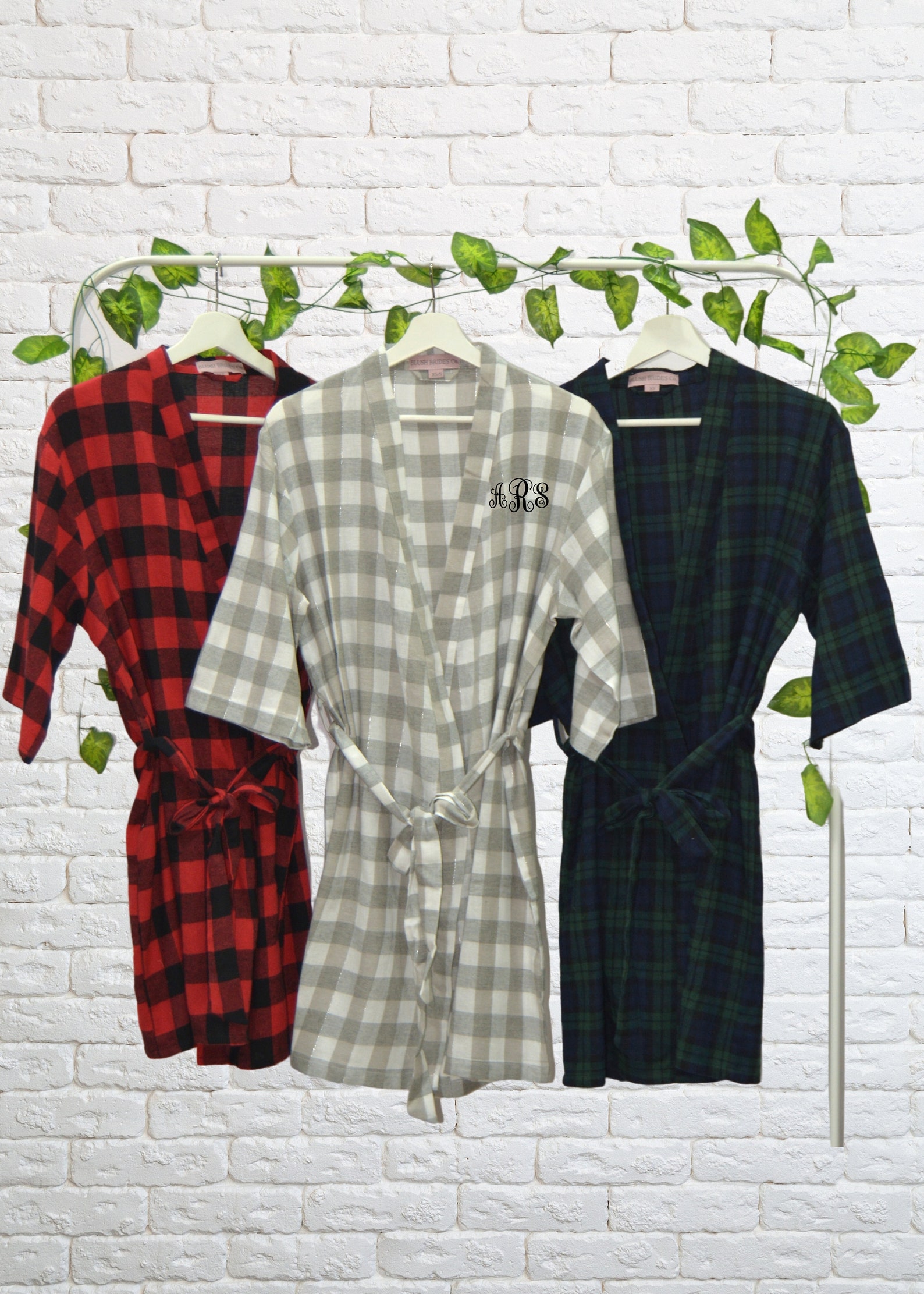 Flannel Robes Bridesmaid Robes Flannel Plaid Bridesmaid - Etsy