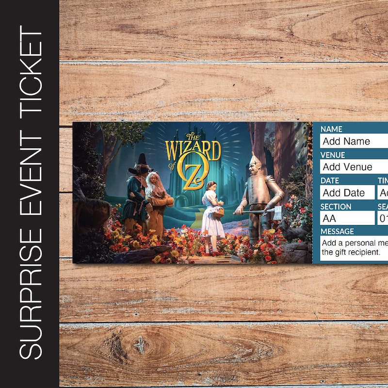 Wizard of Oz Editable - Etsy