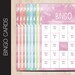 Printable WATERCOLOR Bingo Game. 8 Colors. Add Your 72 Unique Items. 40 ...