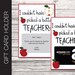 Printable TEACHER APPRECIATION Gift Card Holder. I Couldn't Have Picked ...