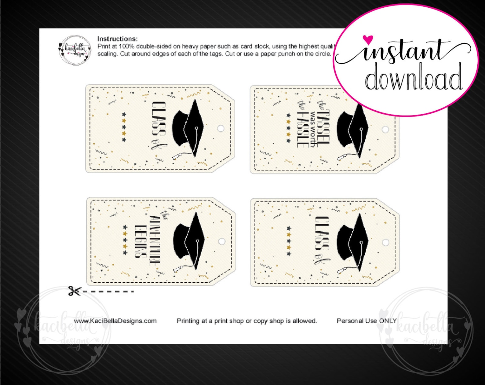 Editable GRADUATION Themed Gift Tags. Congratulations - Etsy