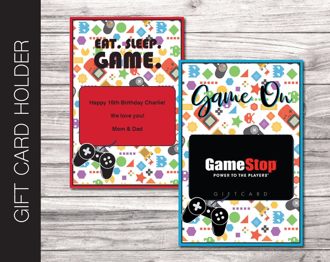 VIDEO GAME Gift Card Holder. Game On. Eat Sleep Game. Digital Printable ...