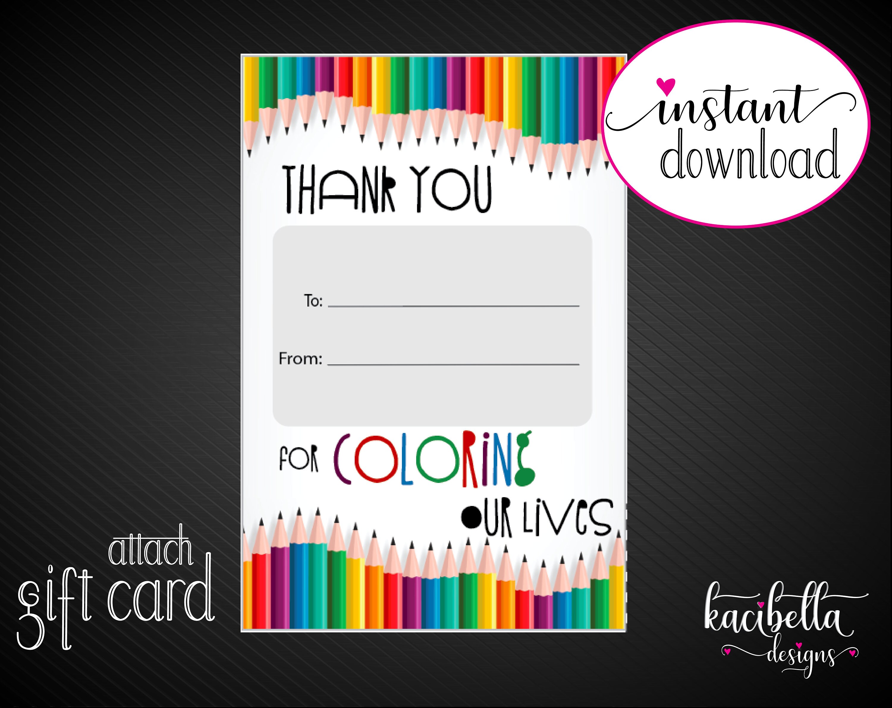 Printable APPRECIATION Gift Card Holder. Personalized. Thank | Etsy