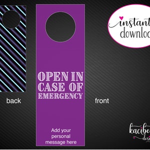 Printable PERSONALIZED Wine Gift Tag. Open in Case of Emergency ...