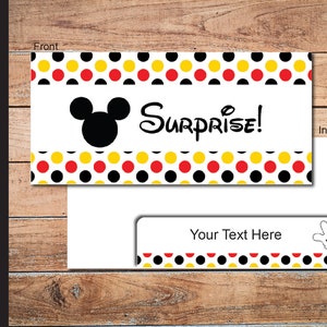Printable DISNEY Envelope for Surprise Gift Tickets Vouchers - Etsy UK