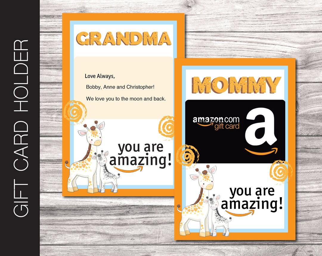 Printable AMAZING MOMMY Amazon Gift Card Holder. Mother Gift Card ...