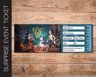 Wizard of Oz Printable Ticket - Etsy