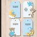 Editable Teddy Bear Themed Gift Tags. Double-sided Printable Baby Gift ...