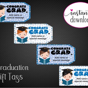 Editable CONGRATS Grad Graduation Themed Gift Tags. Congrats Grad ...