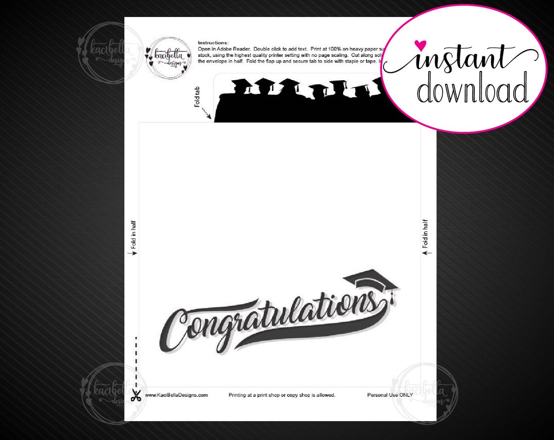 Printable GRADUATION Envelope for Gift Tickets Vouchers - Etsy