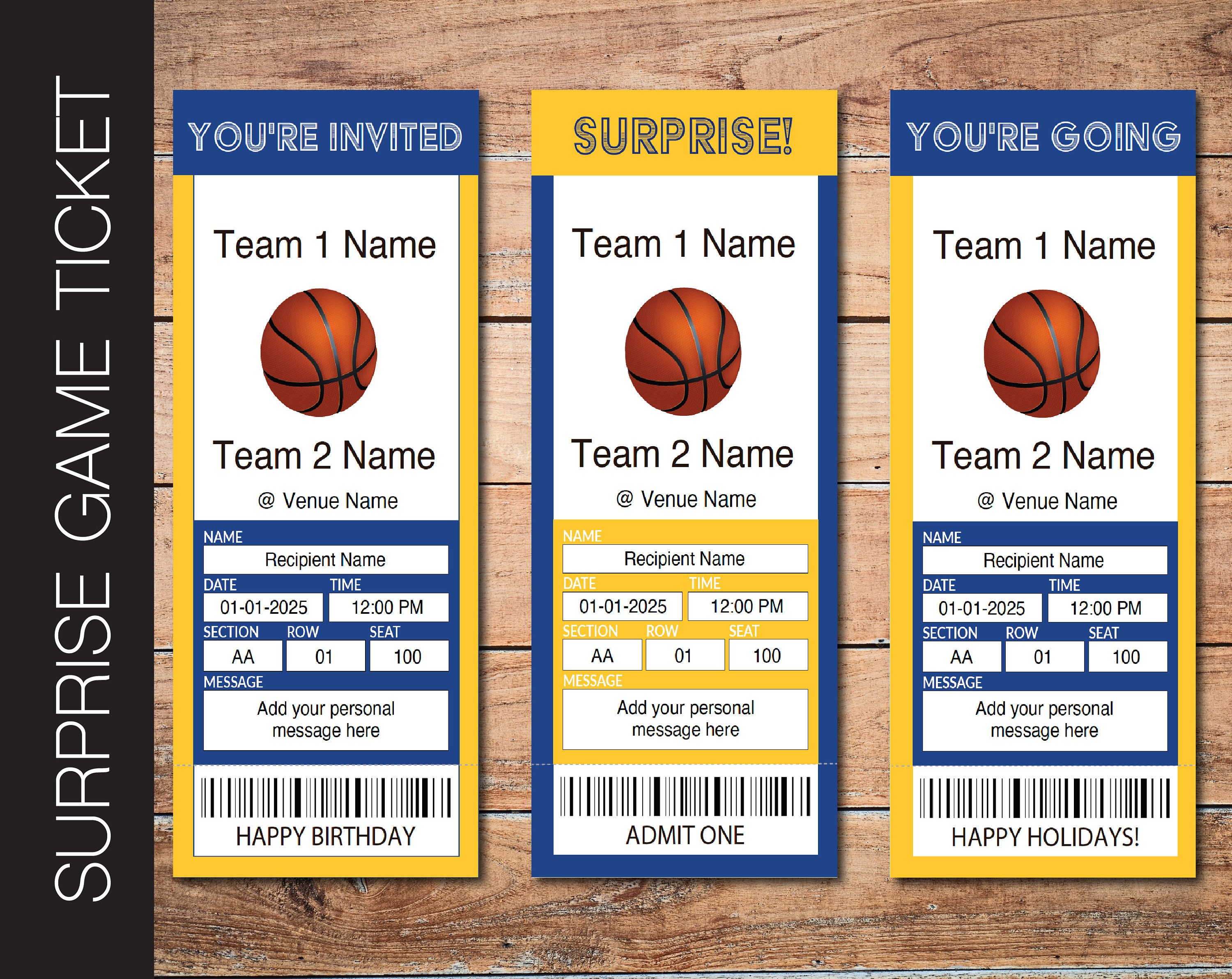 Basketball Ticket Stub Template