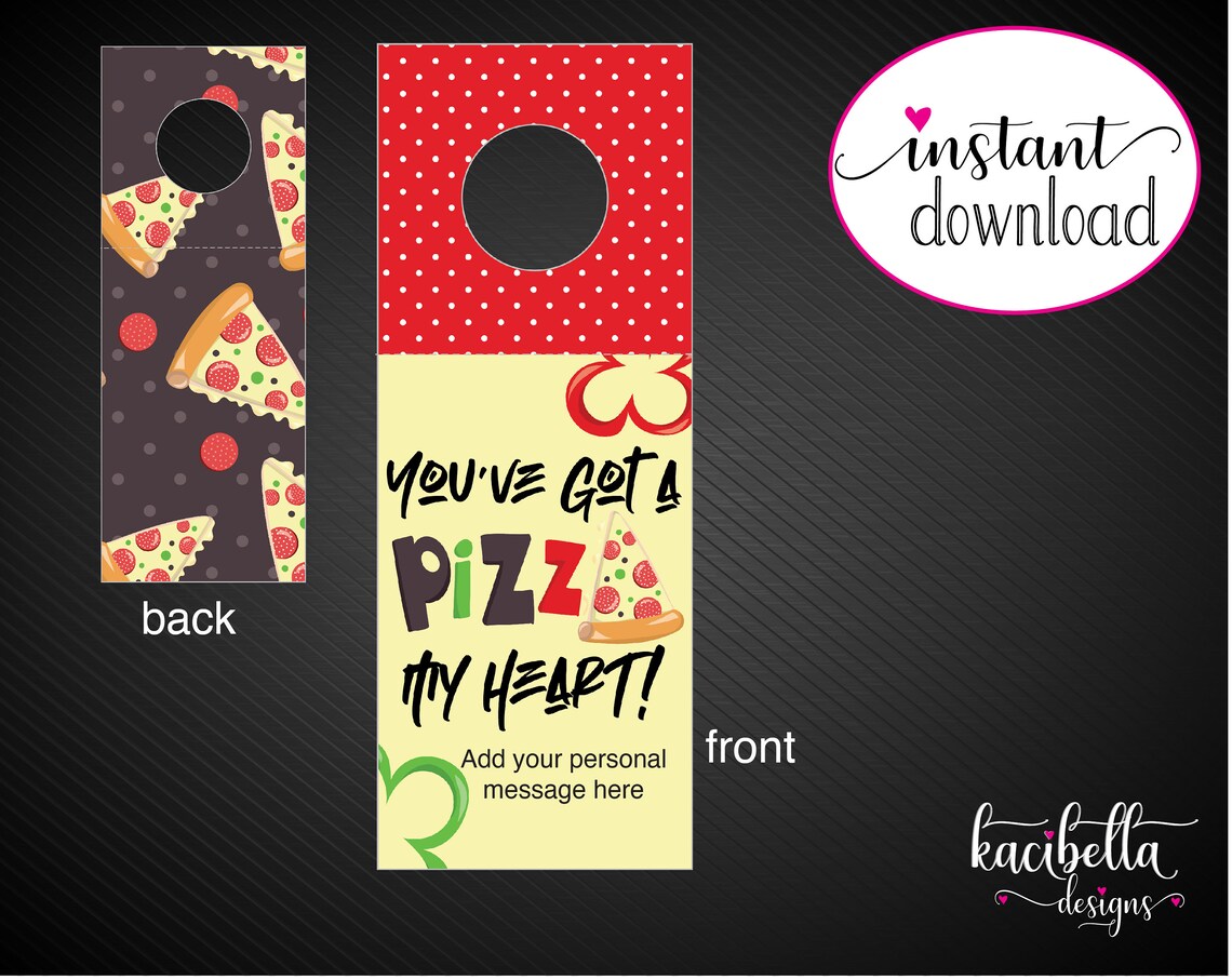 Printable PIZZA Beer Bottle Gift Tag. Birthday. Editable | Etsy