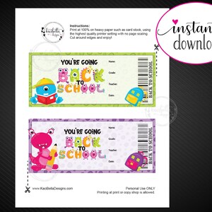 Printable BACK-TO-SCHOOL Surprise Teacher Reveal Coupon. You're Going ...