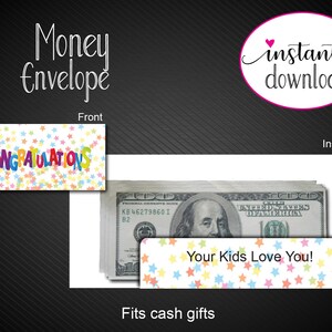 Printable CONGRATULATIONS Envelope for Gift Tickets, Vouchers, Boarding ...