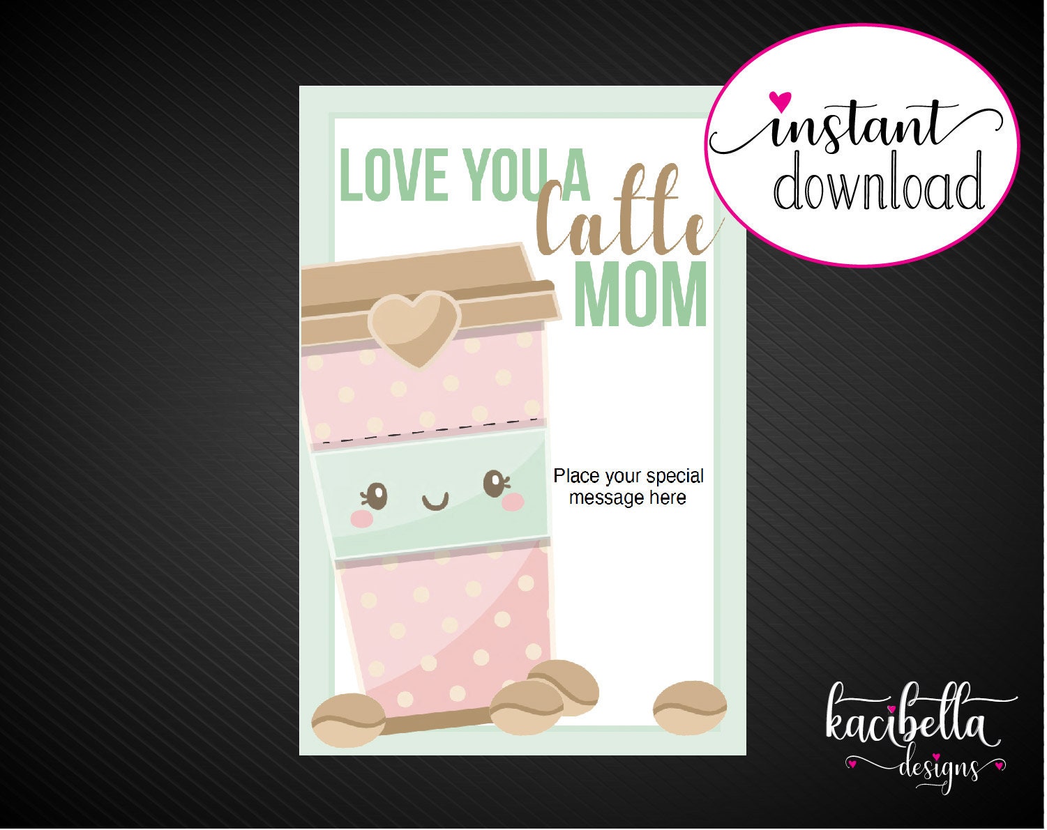 Printable MOTHERS DAY Coffee Gift Card Holder. for Starbucks | Etsy