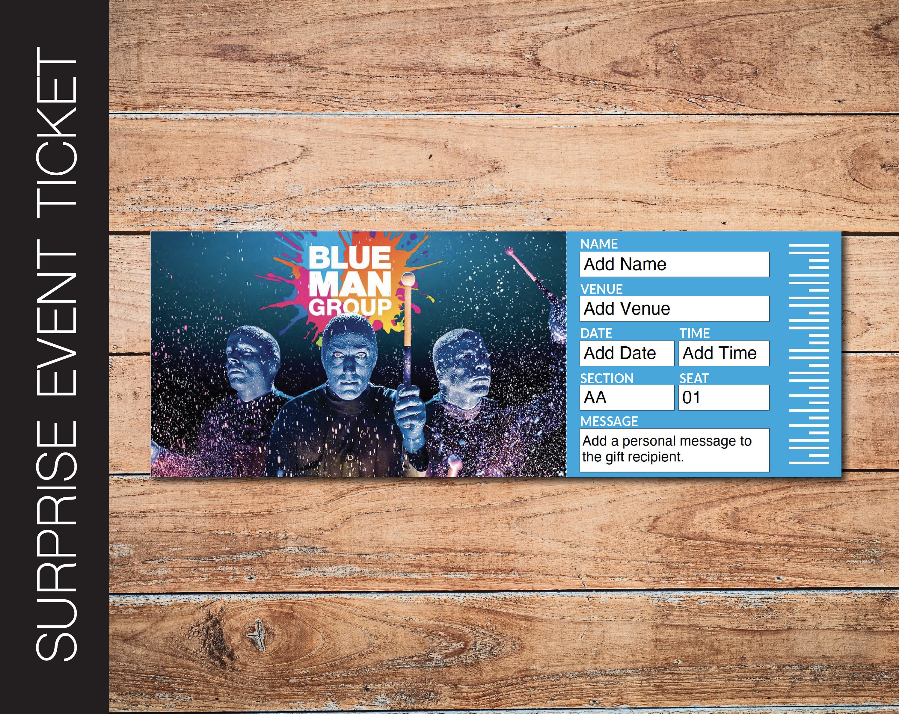 Blueman Ticket - Etsy