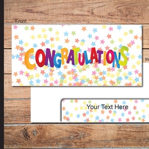 Printable CONGRATULATIONS Envelope for Gift Tickets, Vouchers, Boarding ...