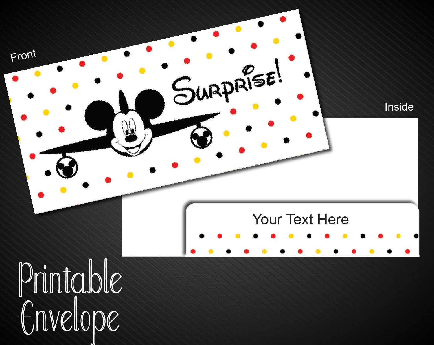 My Disney Dollars Printable Envelopes Printable Mousekeeping Tip